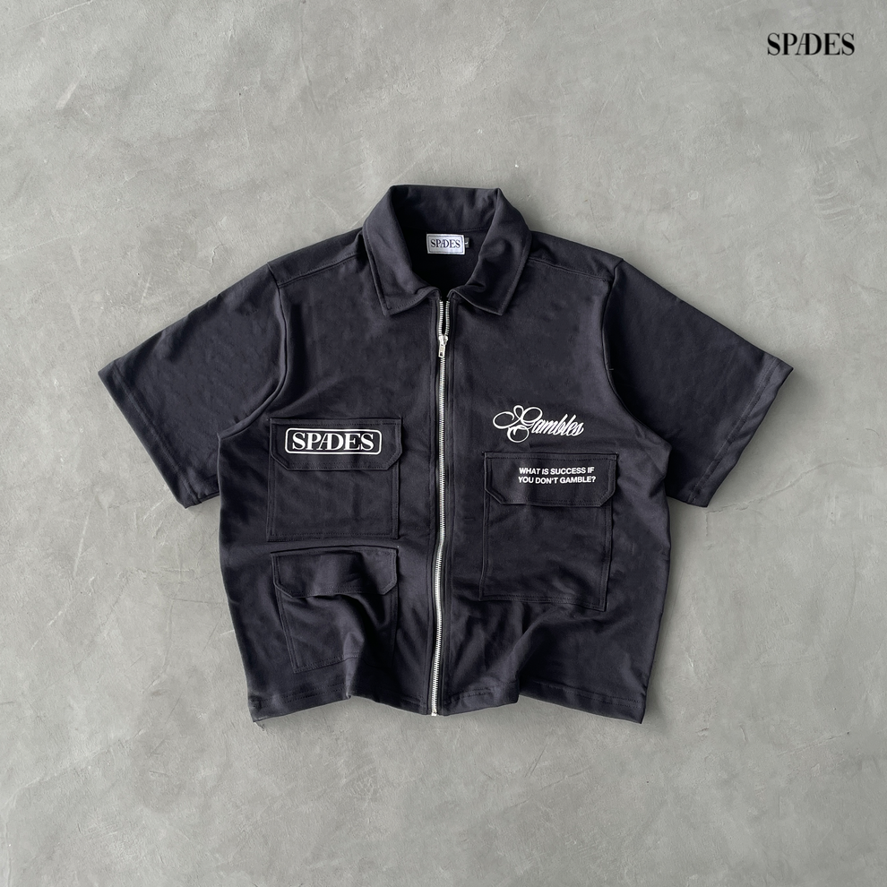 Spades High Stakes Utility Full Zip Polo – SPADES