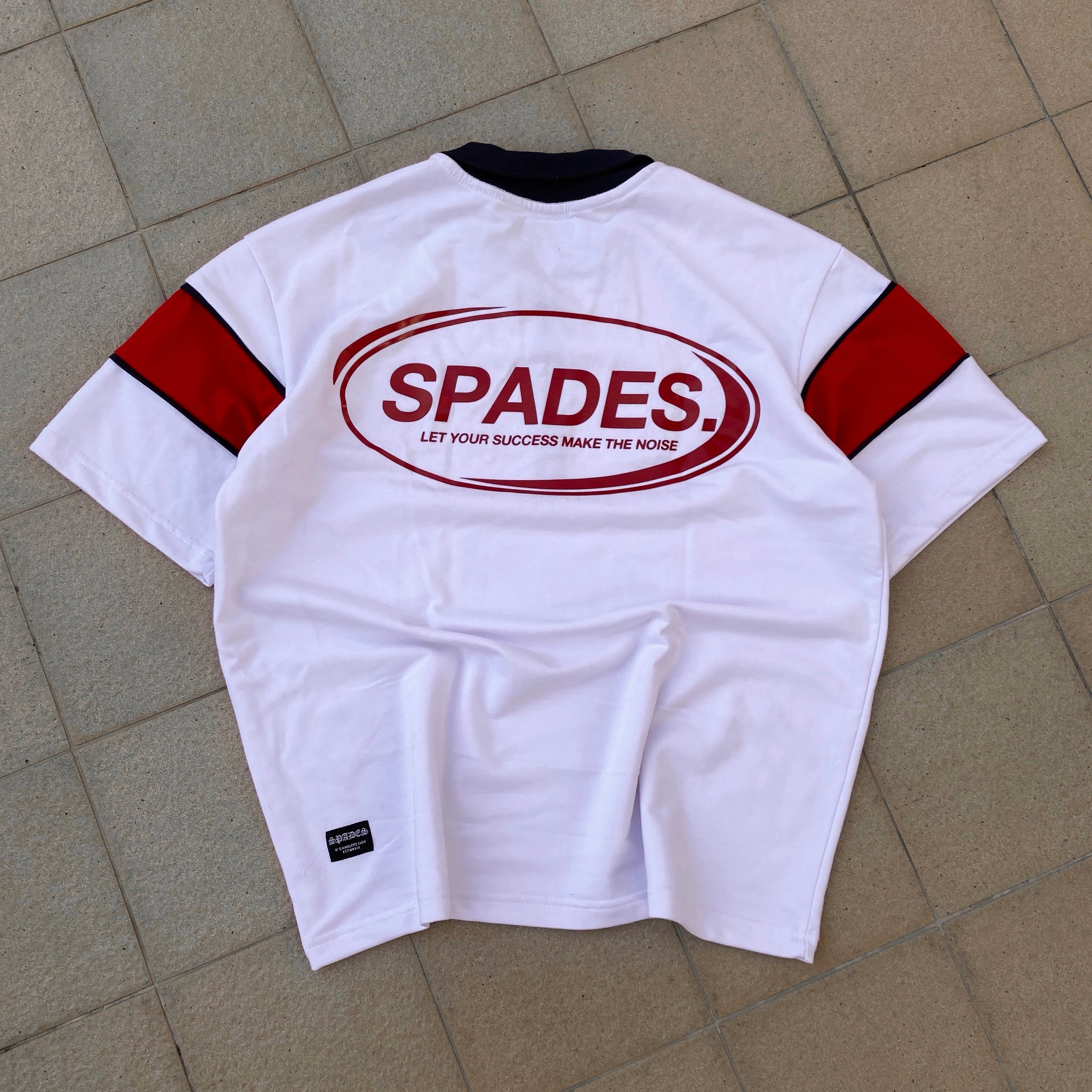 French Terry Quarter Zip Polo Box Tee Game Plan White – SPADES